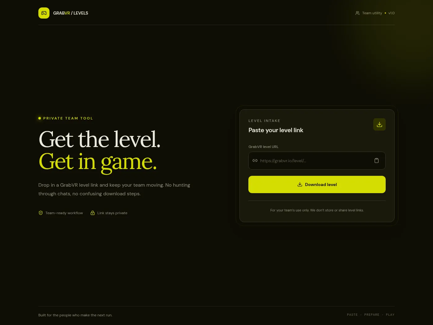 GrabVR Level Downloader