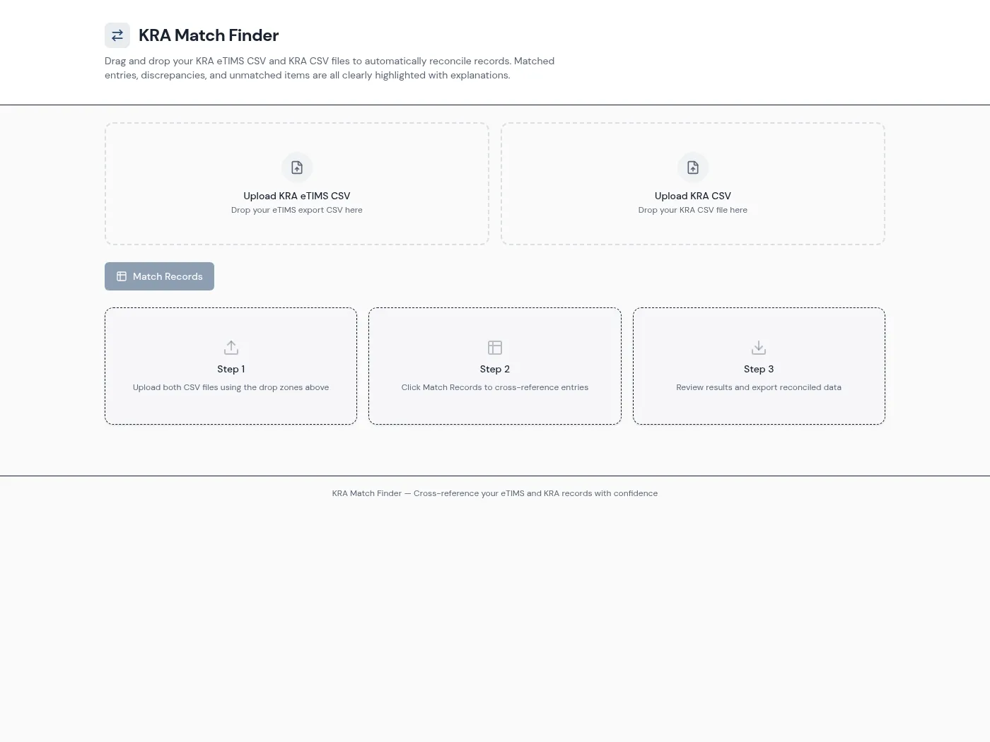 KRA Match Finder