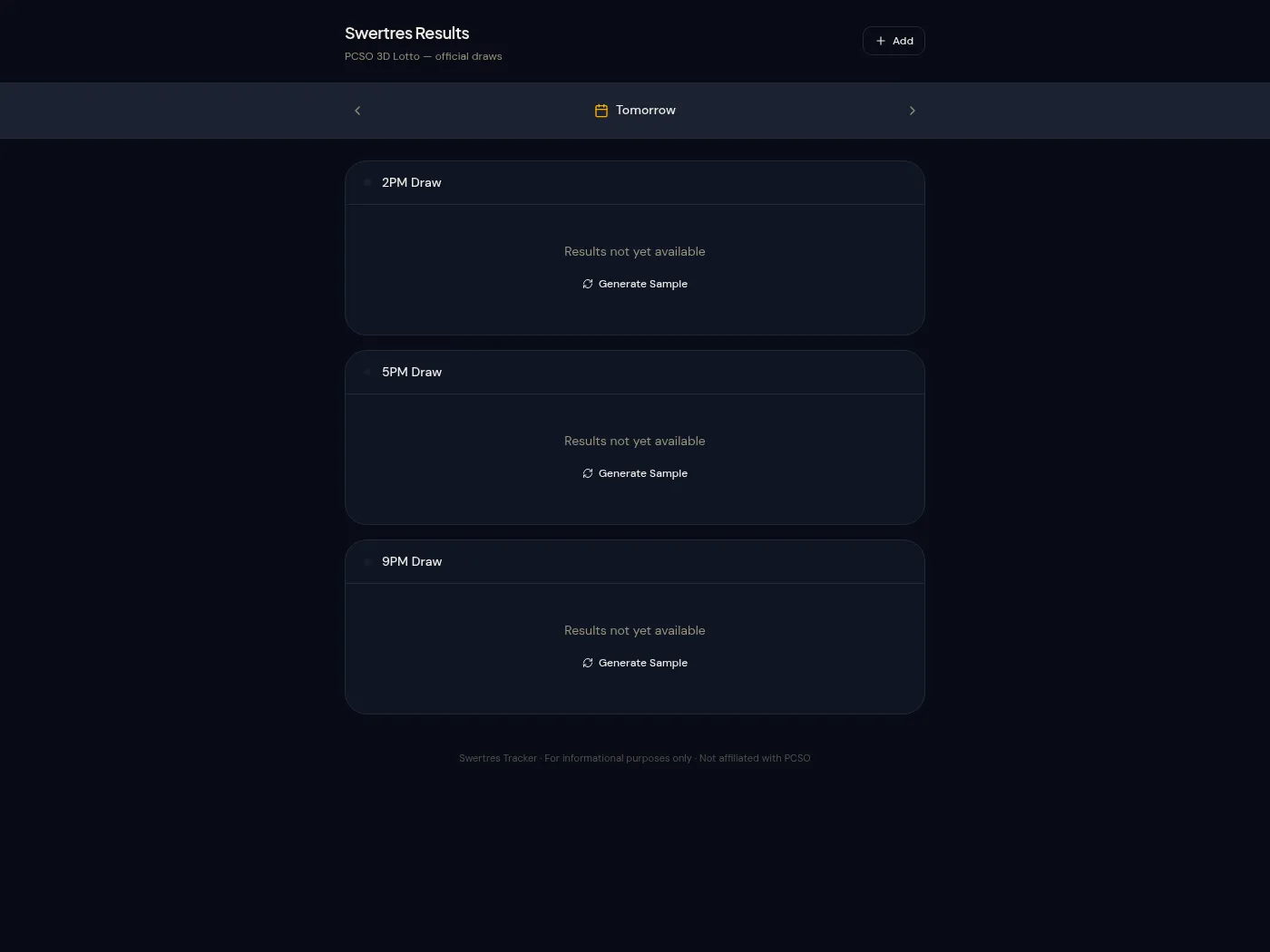 Swertres Tracker