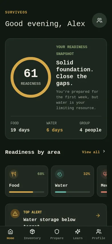 SurviveOS - Ultimate Preparedness App