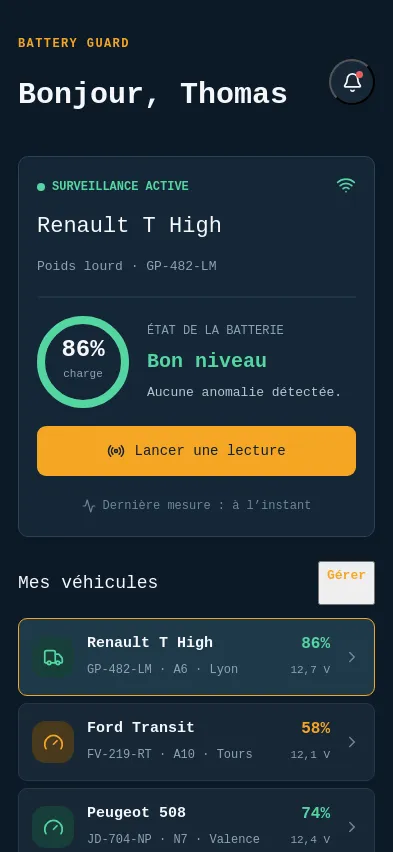 Truck Battery Alert