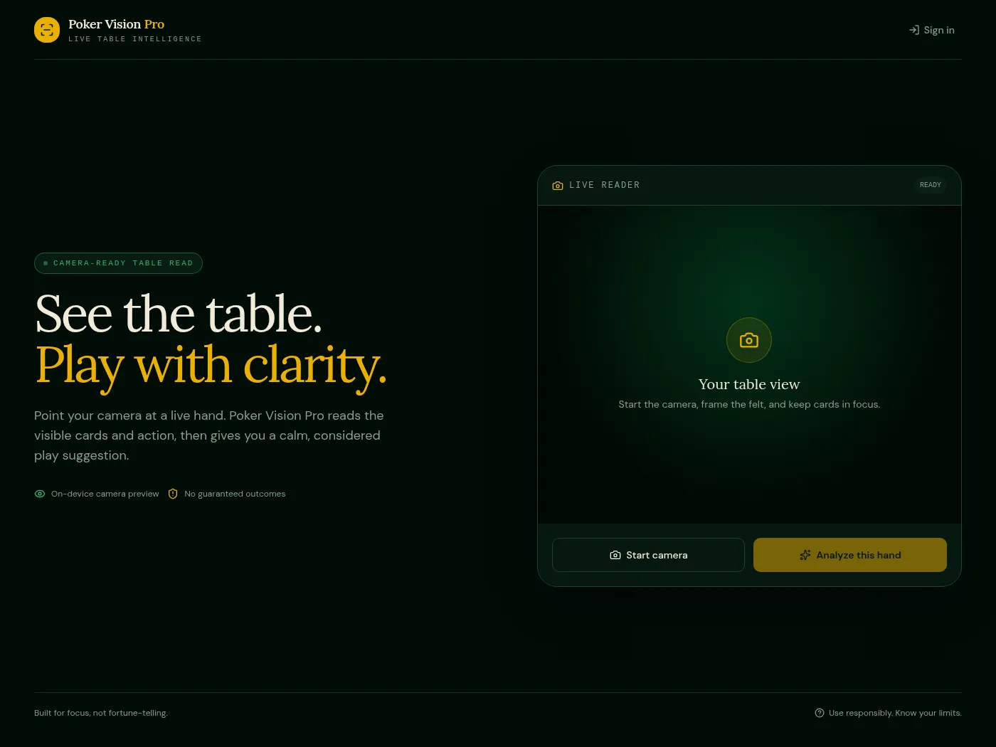 Poker Vision Pro