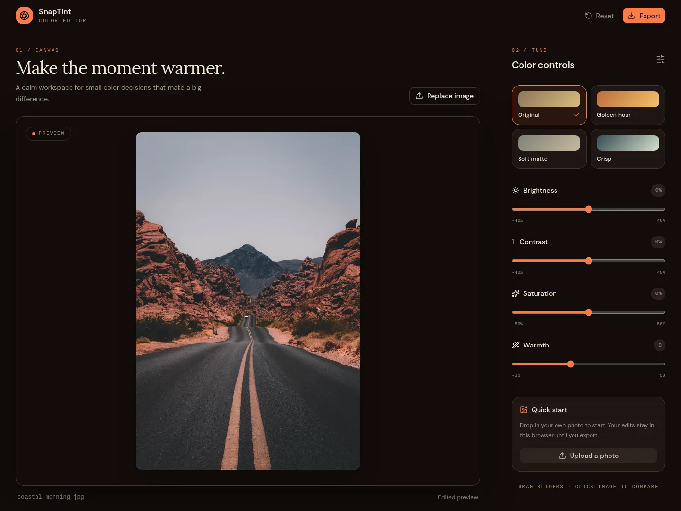 SnapTint Editor