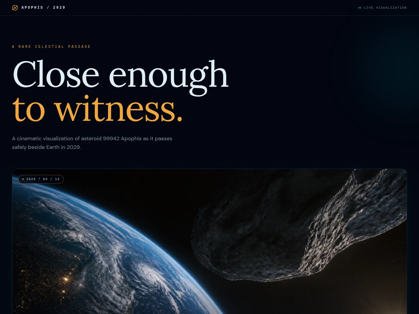 Apophis Close Encounter