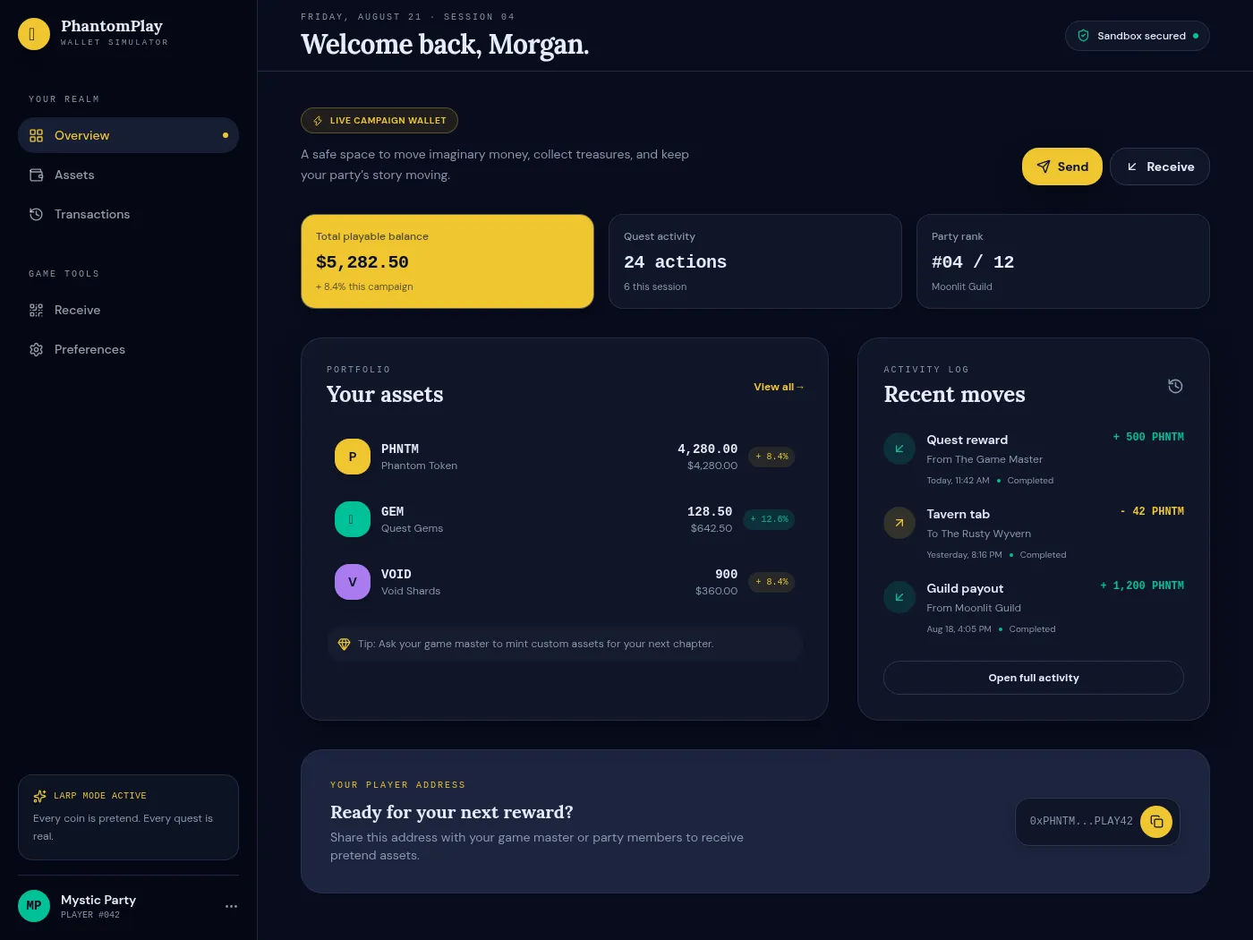 PhantomPlay Wallet