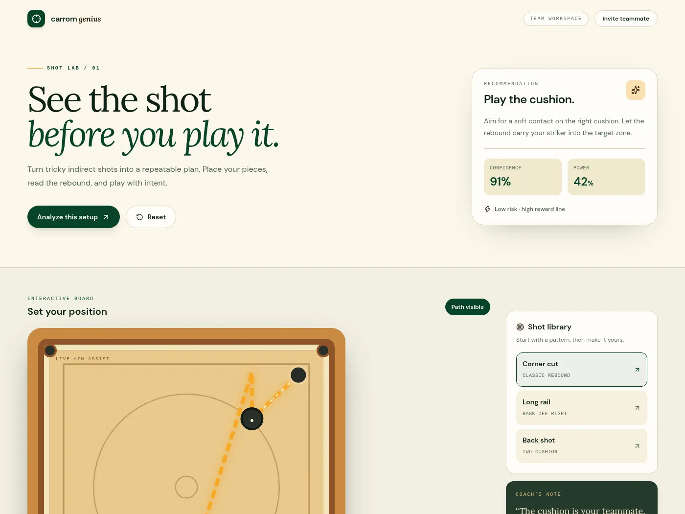 Carrom Genius Assistant
