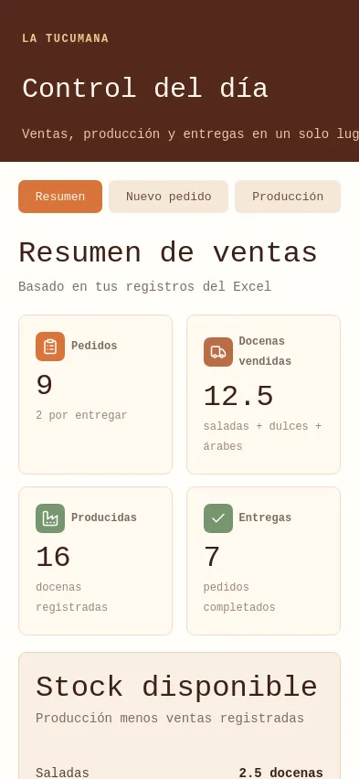 Empanada Biz App