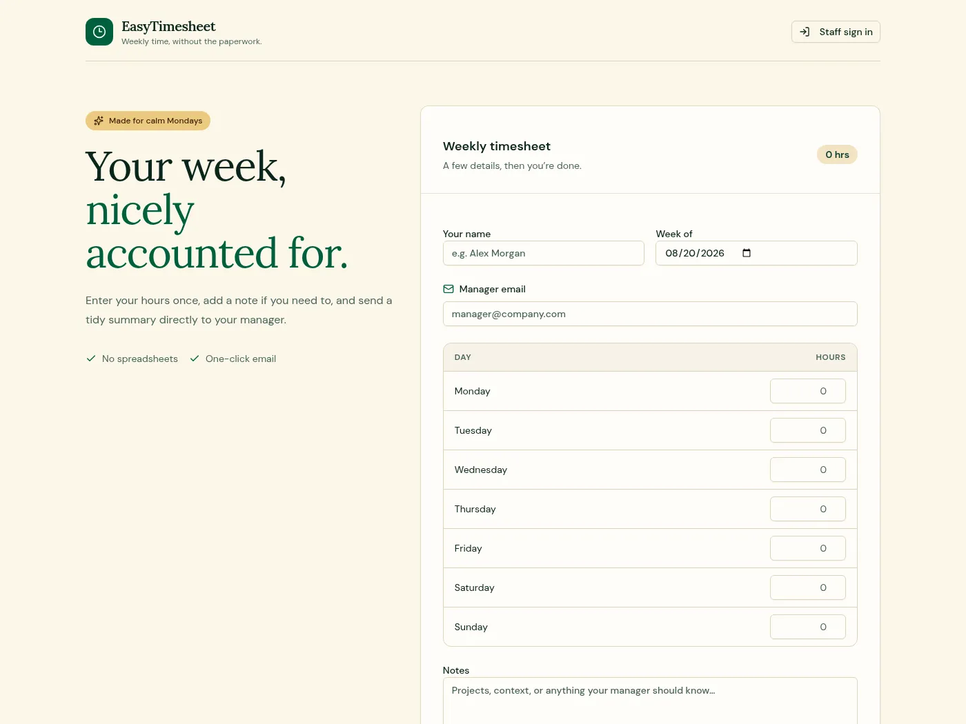EasyTimesheet