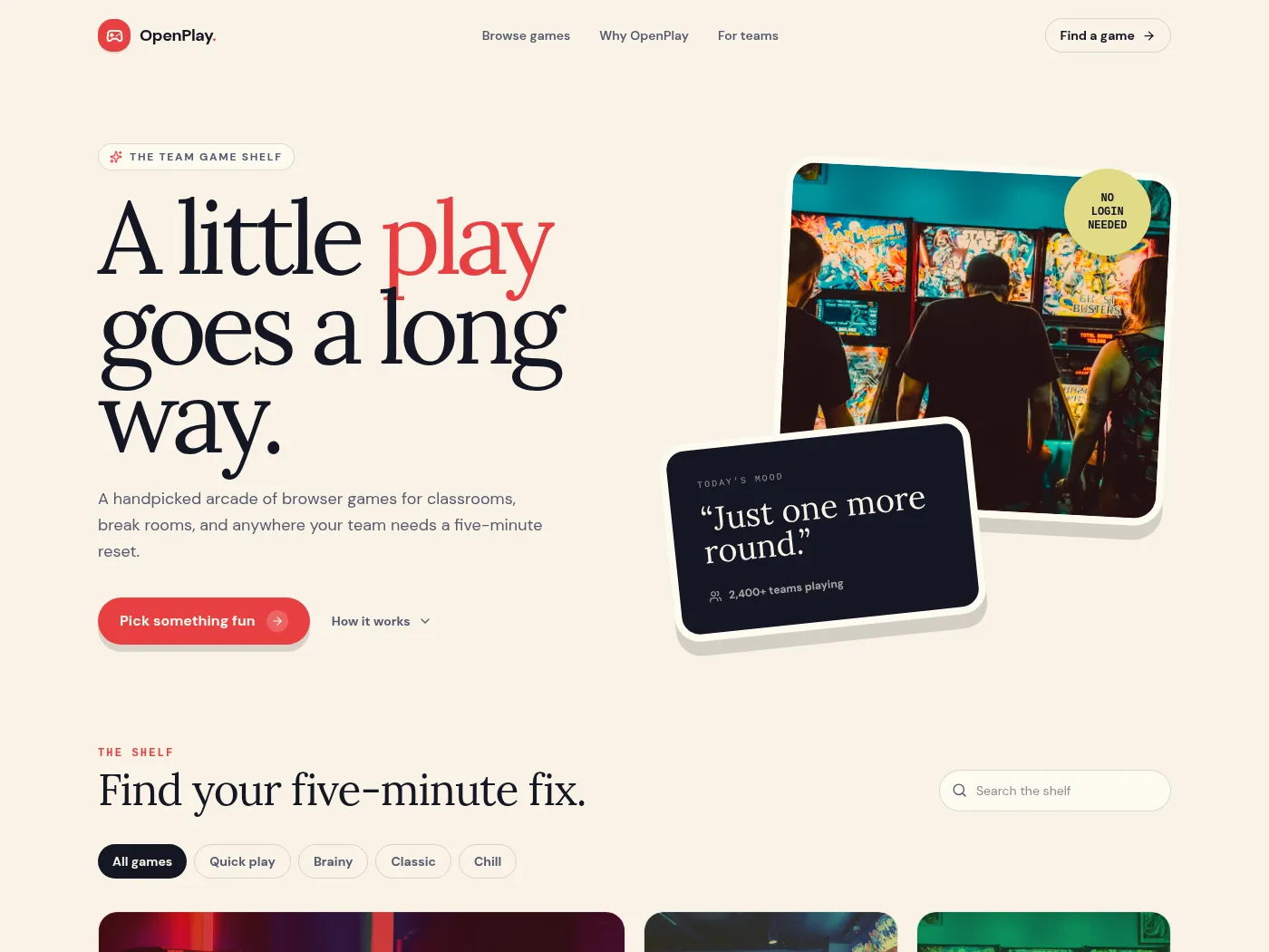 OpenPlay Games Hub
