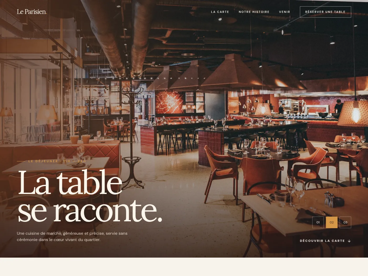 Le Parisien Bistro Site