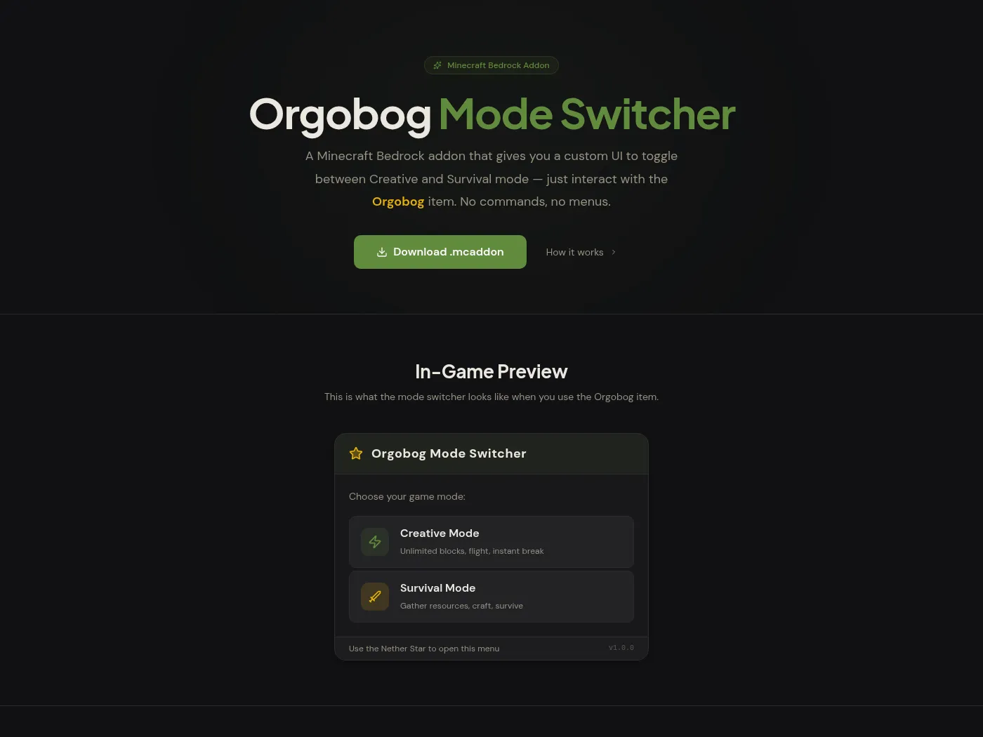 Orgobog Mode Switcher