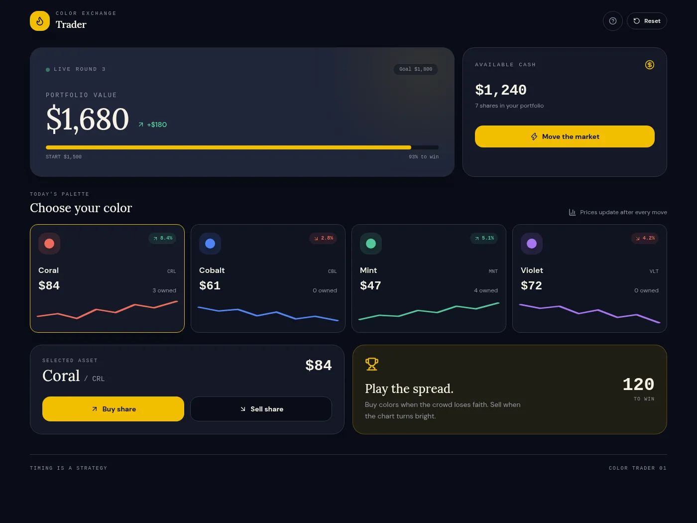 Color Trader Game