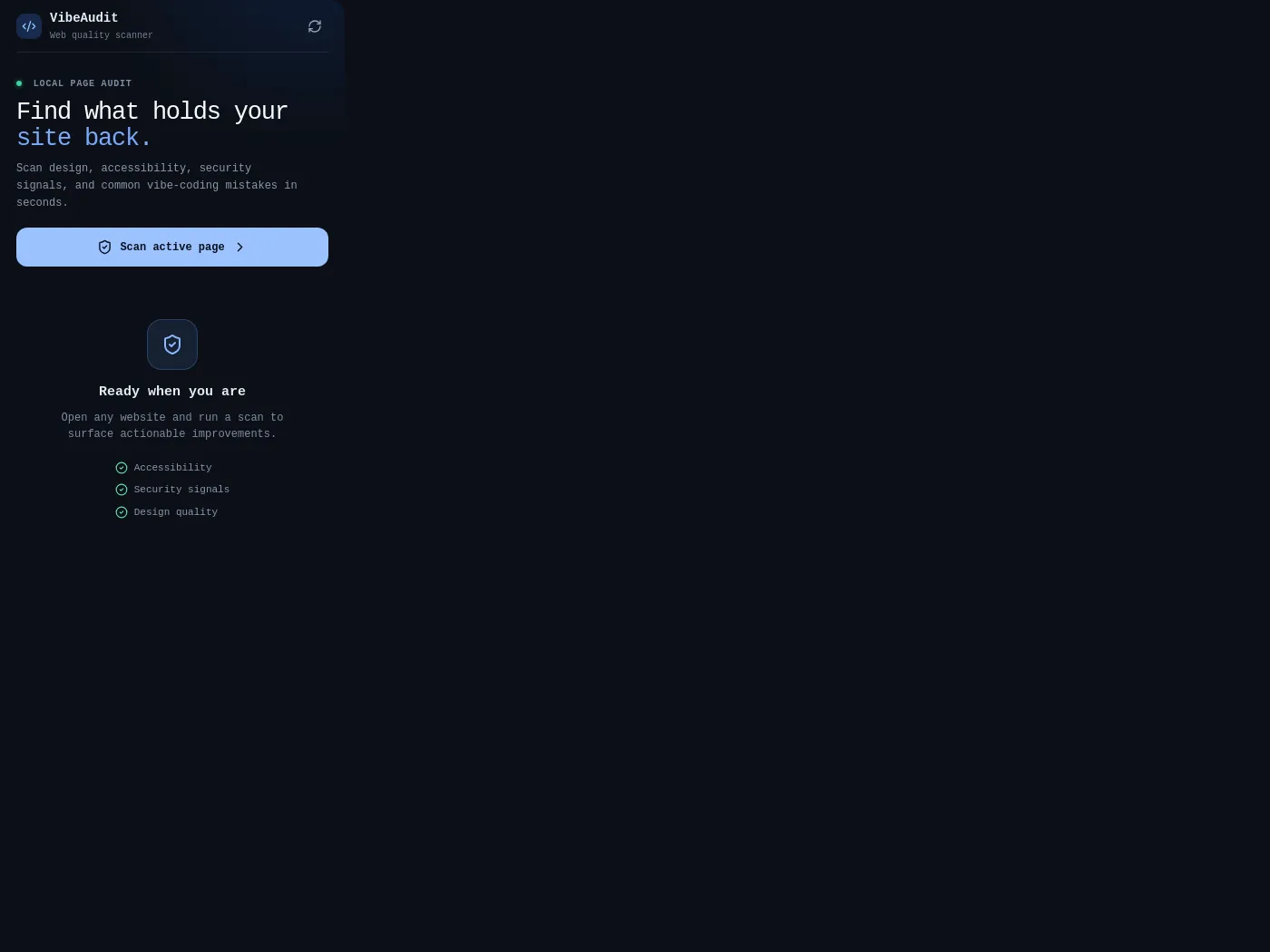 Web Audit Chrome Extension