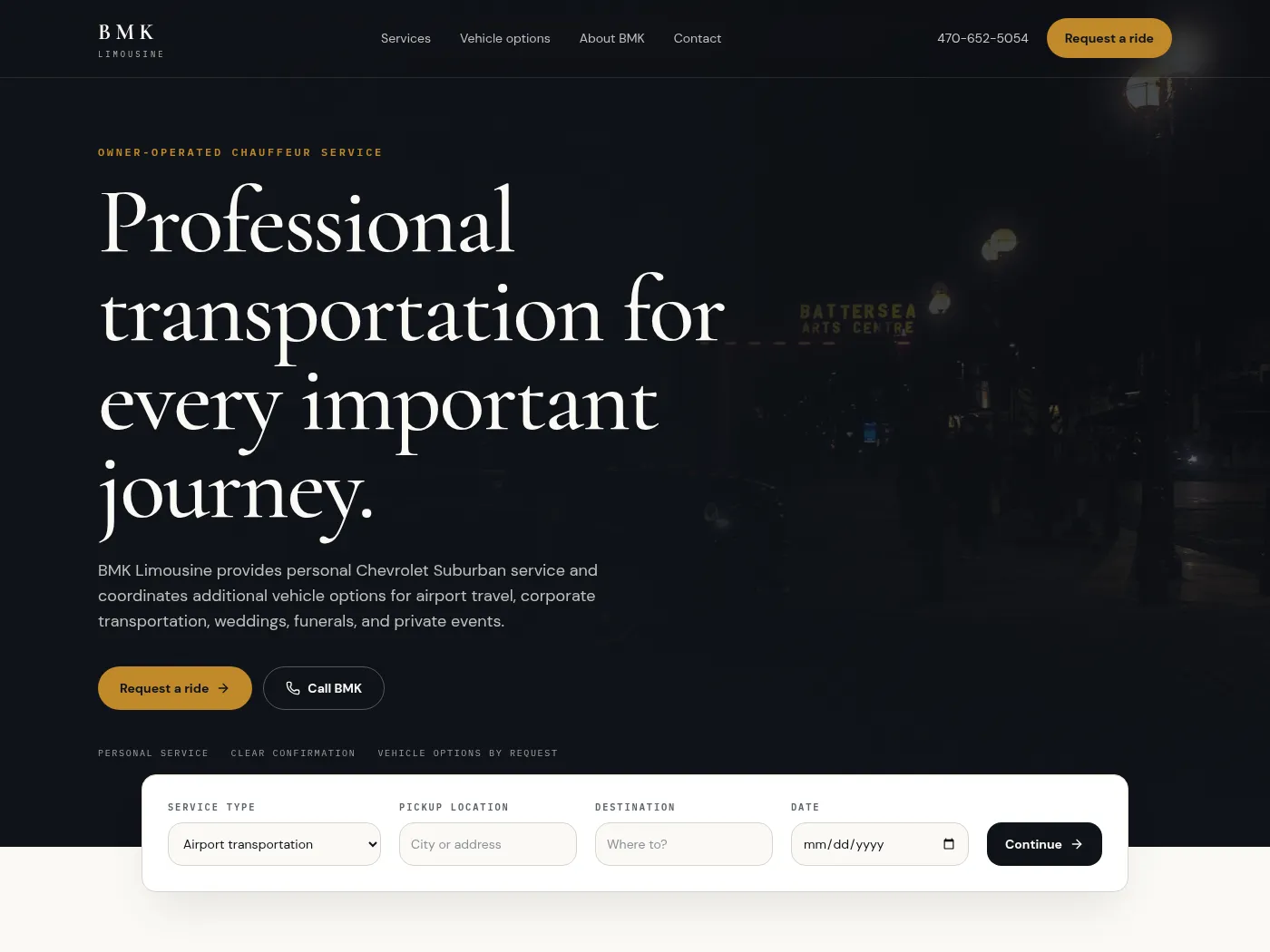 BMK Limo Service Site