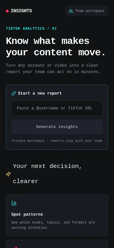TikTok Insights Mobile