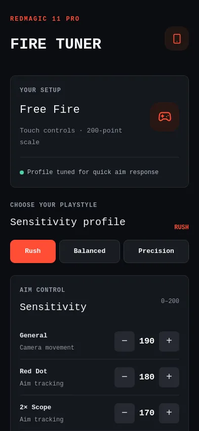 RedMagic Gaming Configurator