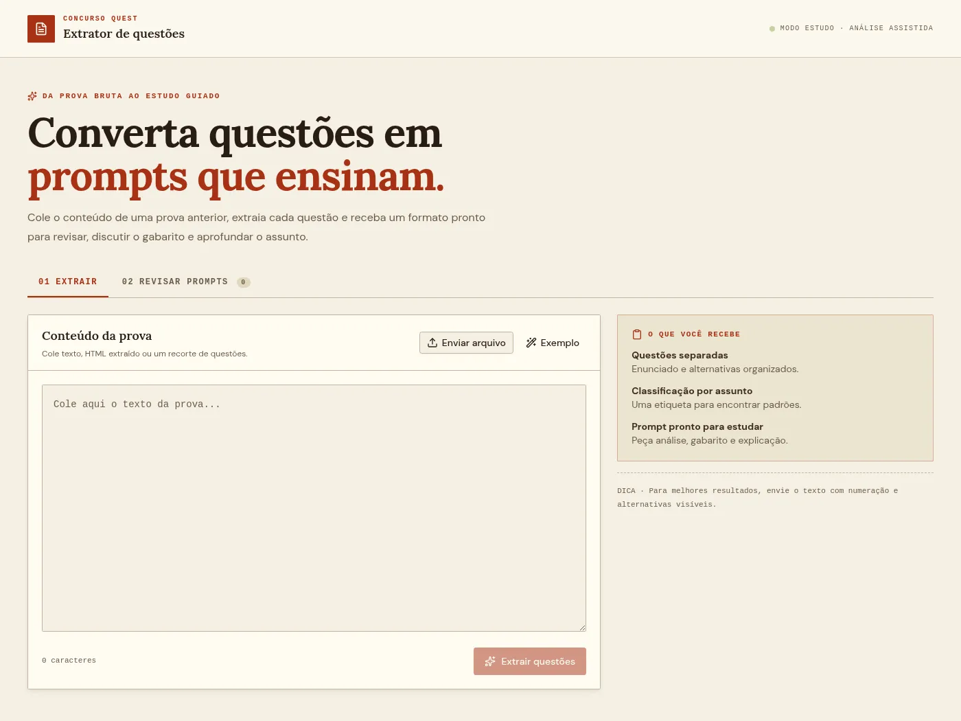Concurso Quest Extractor