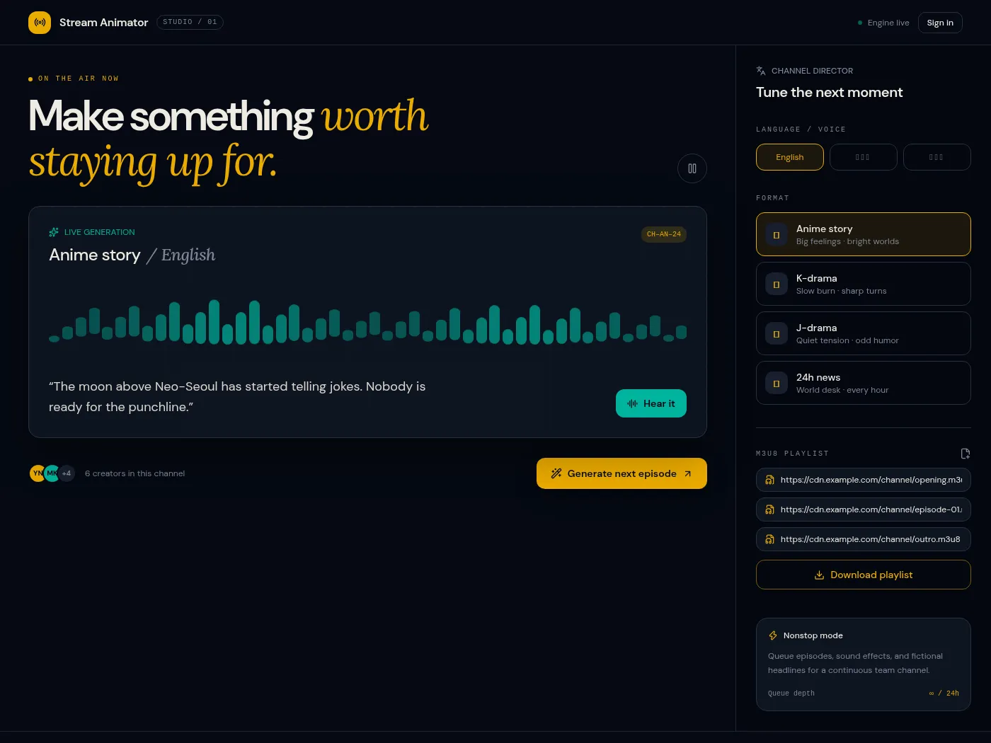 AI Stream Animator