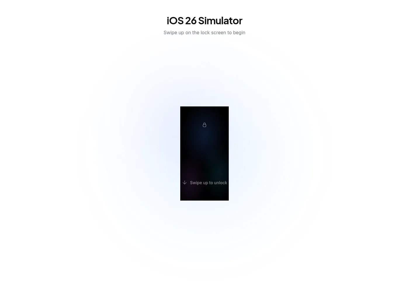 iOS 26 Web Simulator