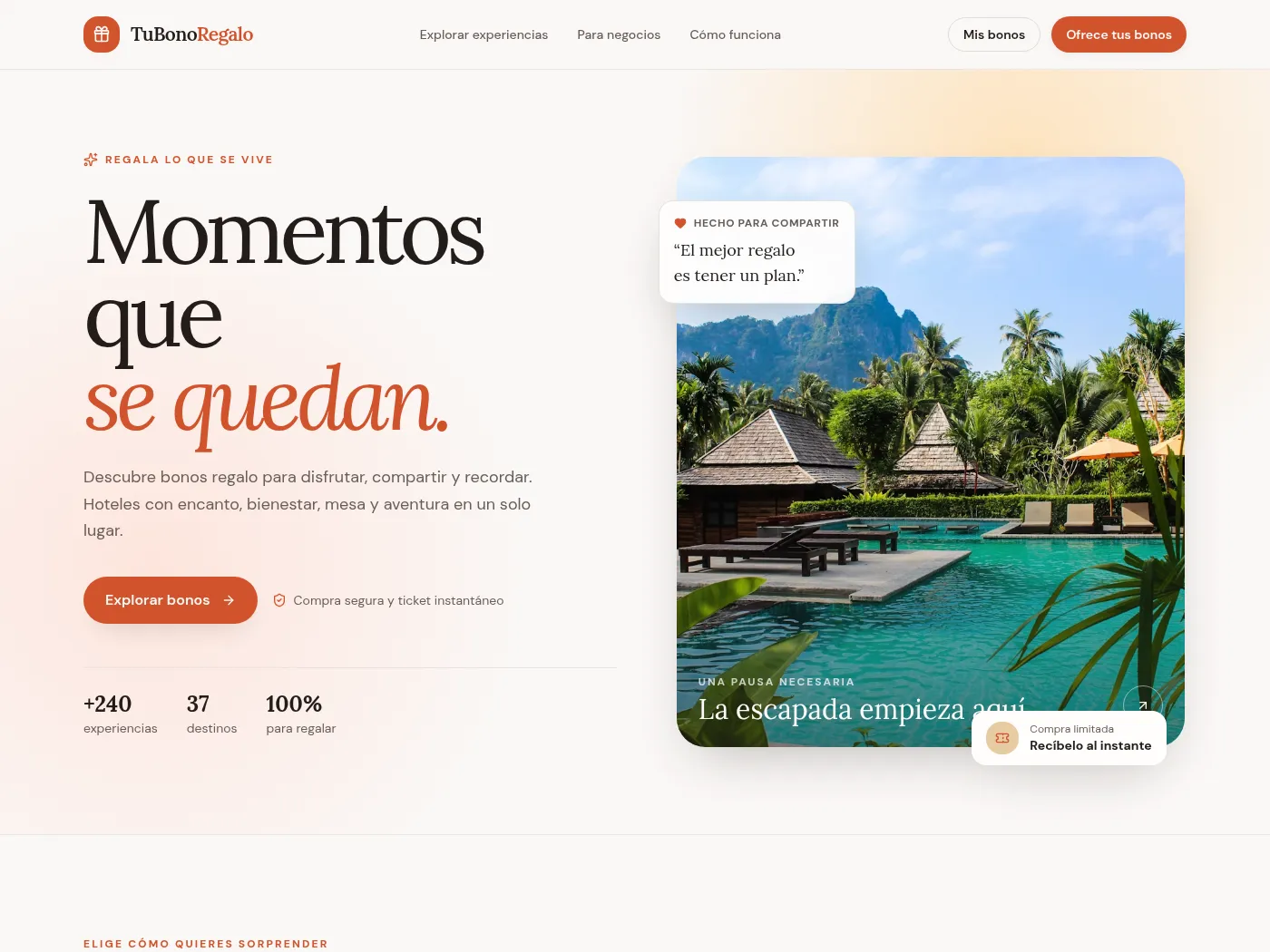 TuBonoRegalo Marketplace