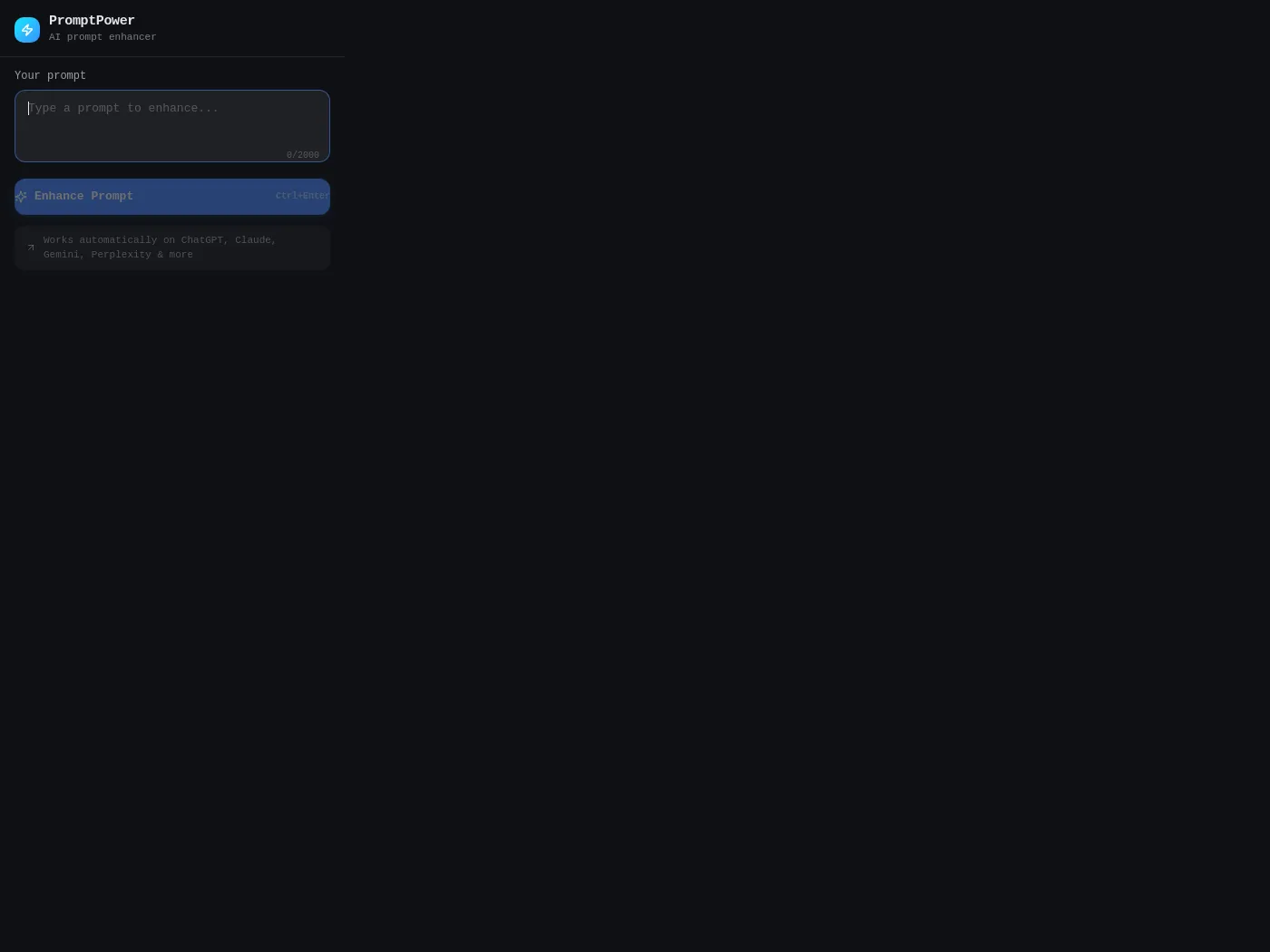 PromptPower Chrome Extension