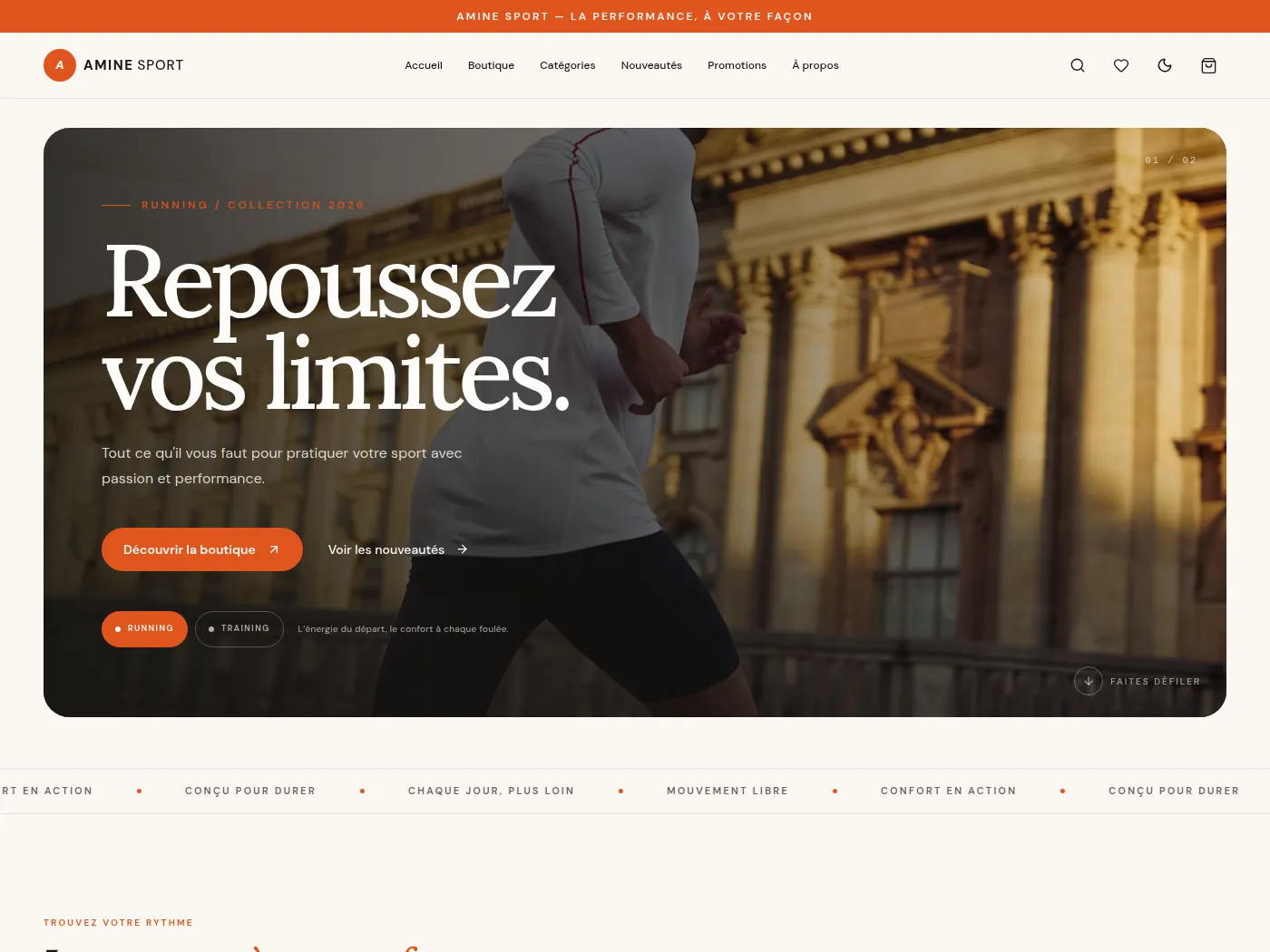 Amine Sport E-Commerce