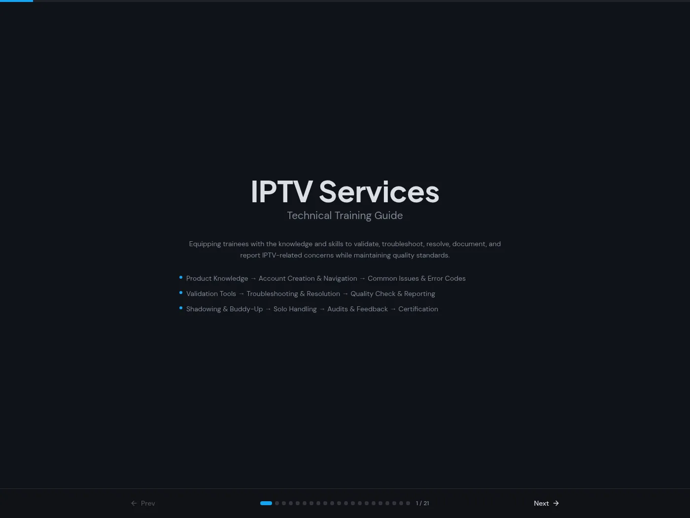 IPTV Tech Training Guide