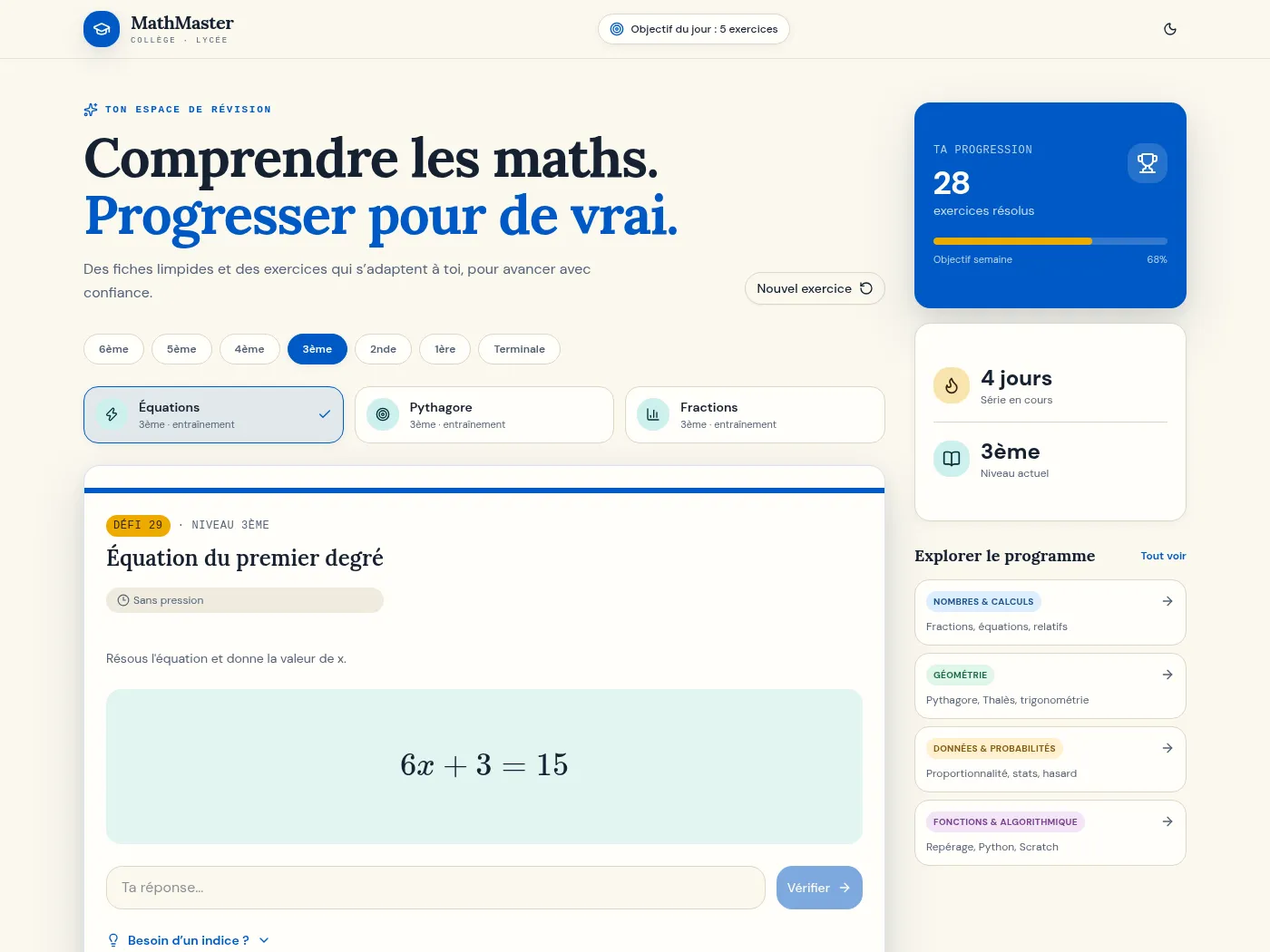 MathMaster Collège-Lycée