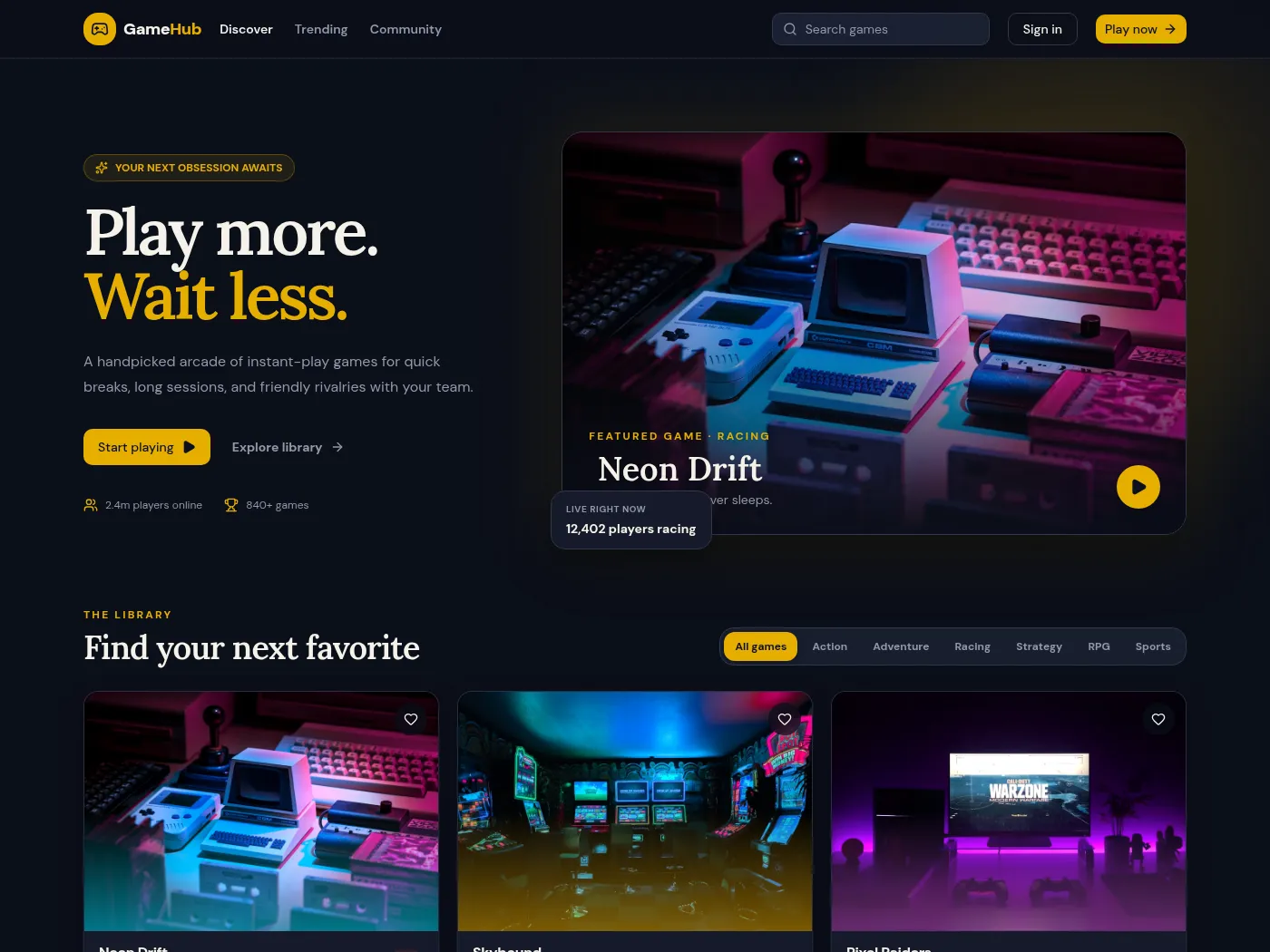 GameHub Portal