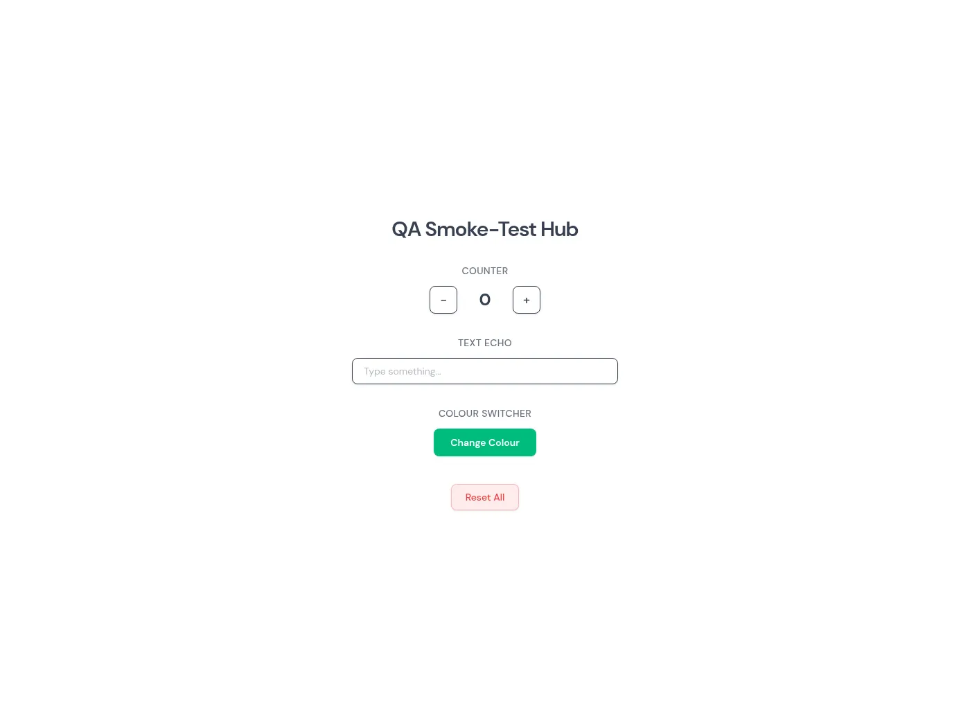 QA Smoke-Test Hub