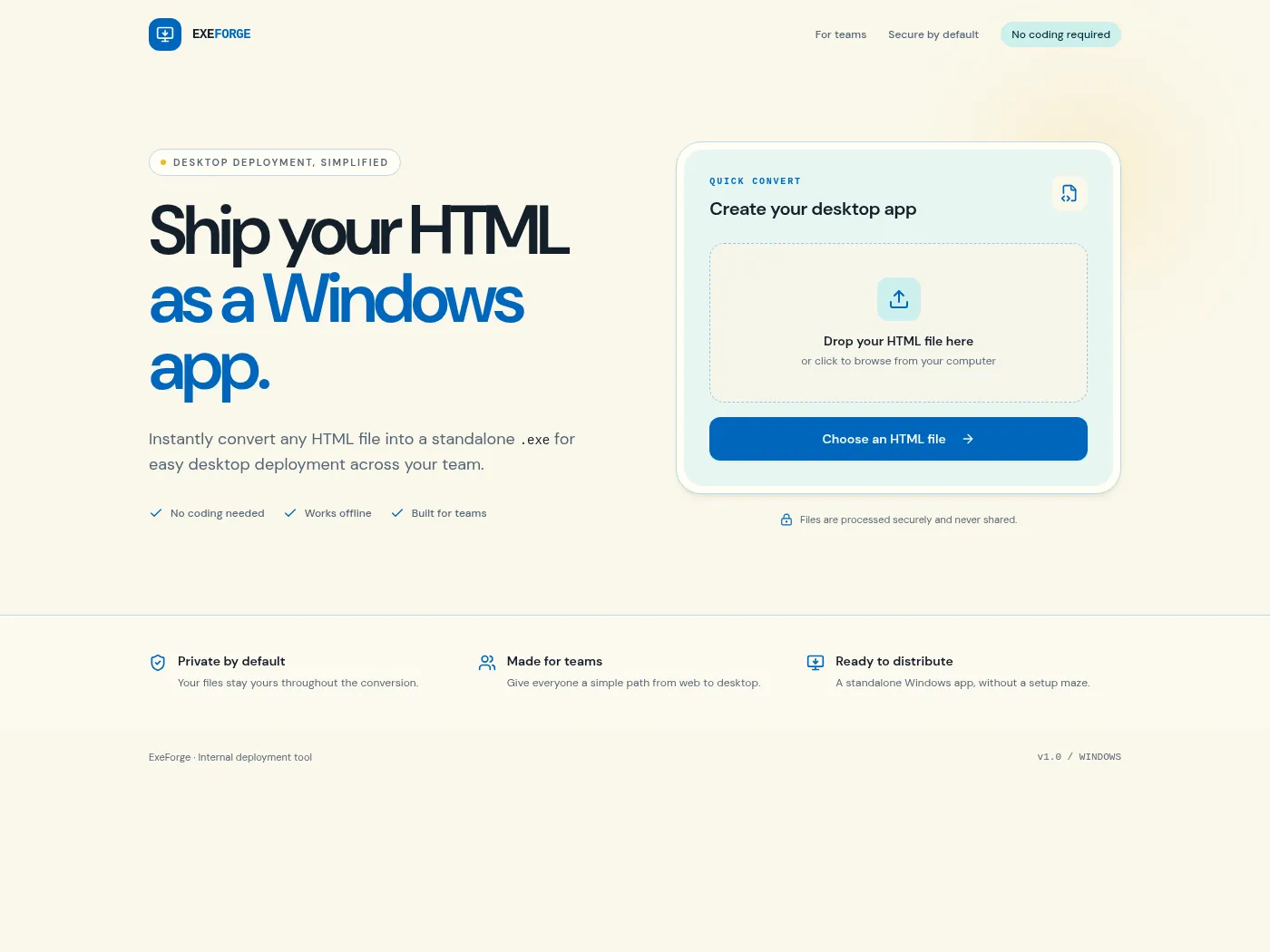 HTML to EXE Converter