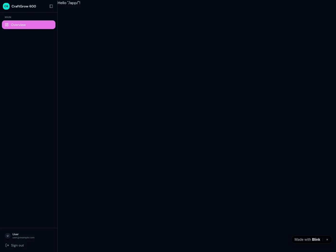 CraftGrow 600 Dashboard