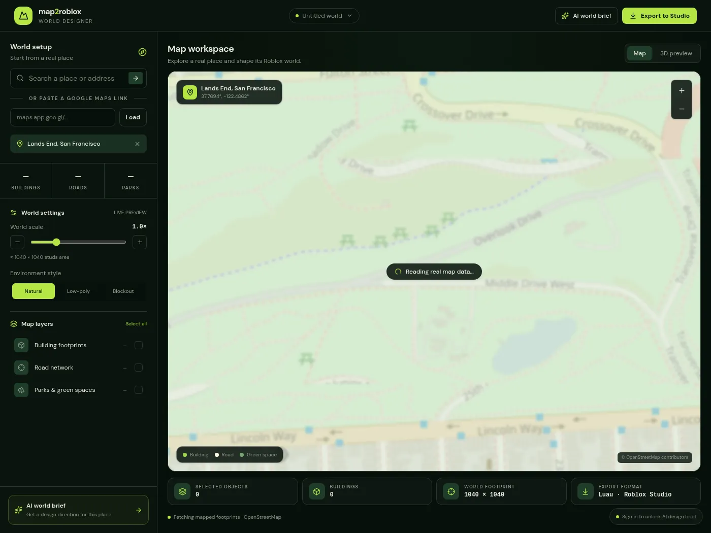 Map2Roblox AI Designer