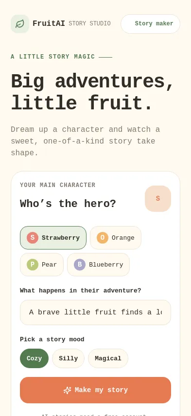 FruitAI Story Studio