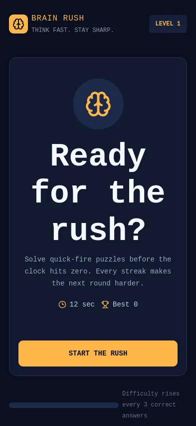 Brain Rush Game