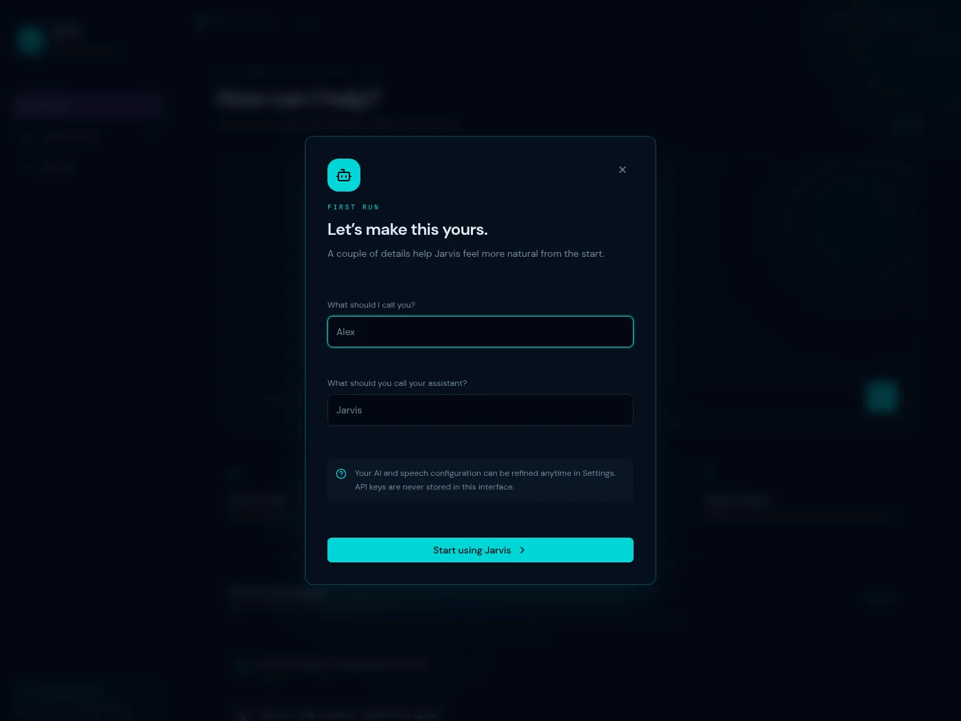 Jarvis Desktop AI Assistant