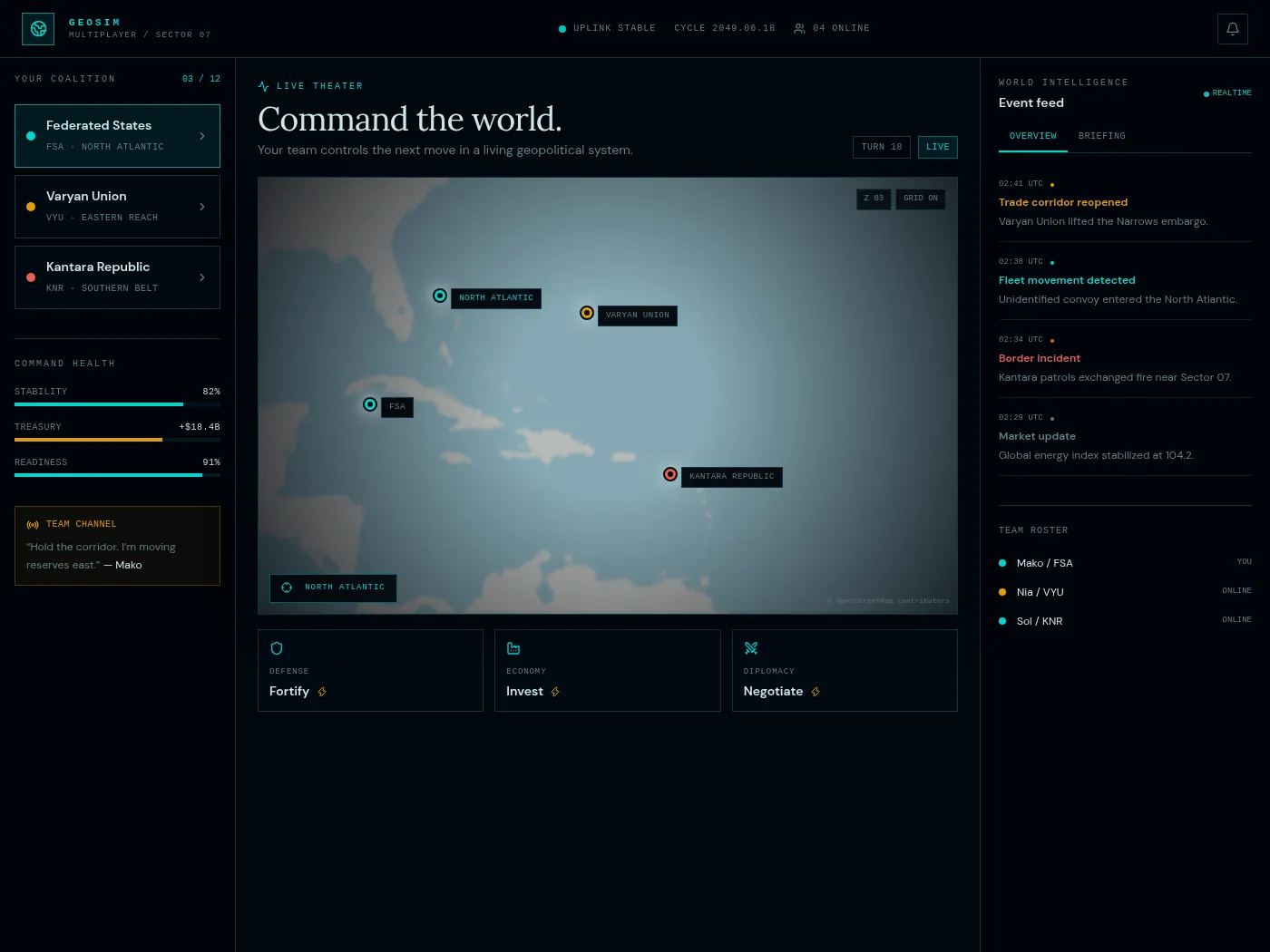 GeoSim Multiplayer