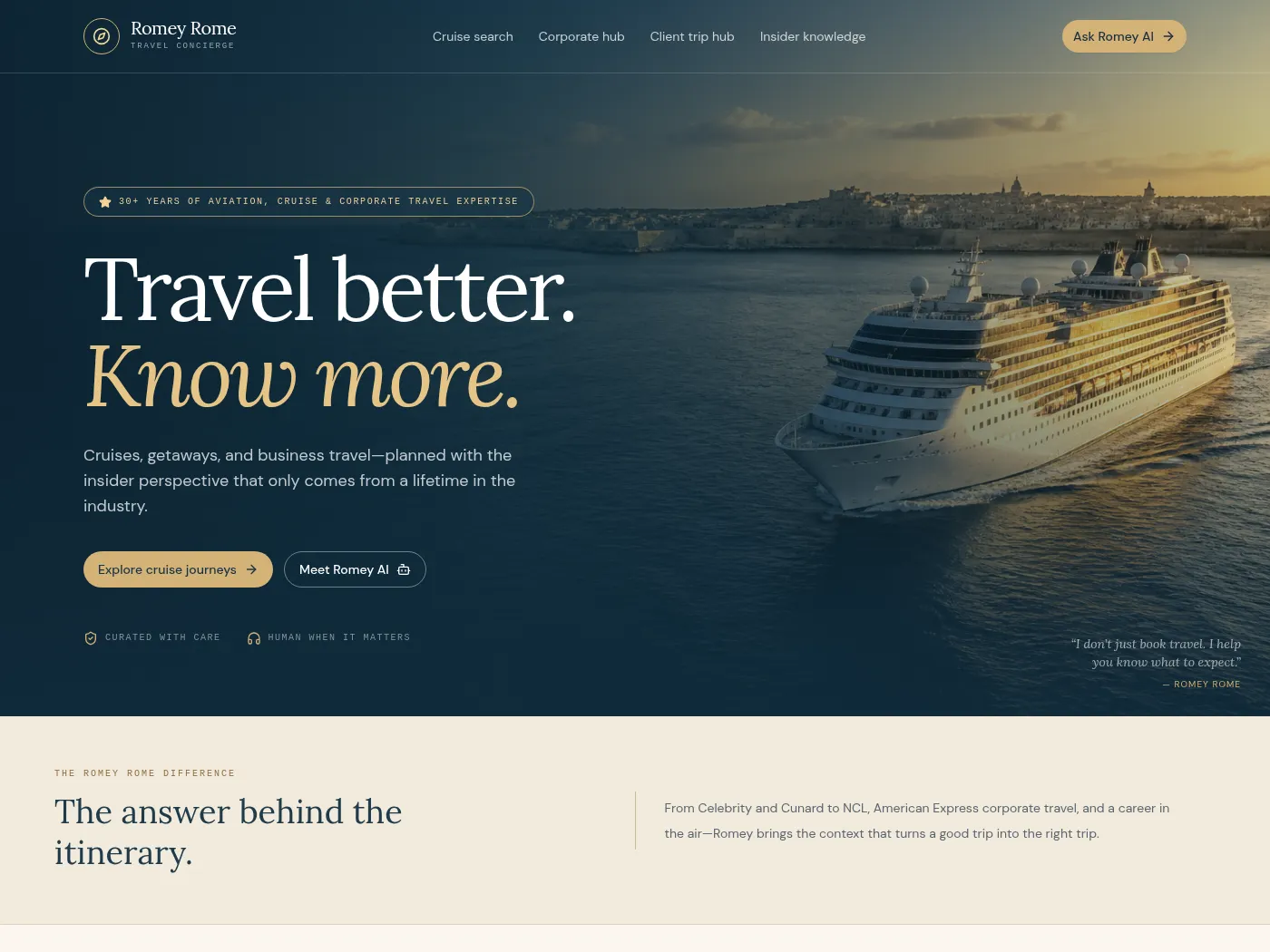 Romey Rome Cruise Concierge