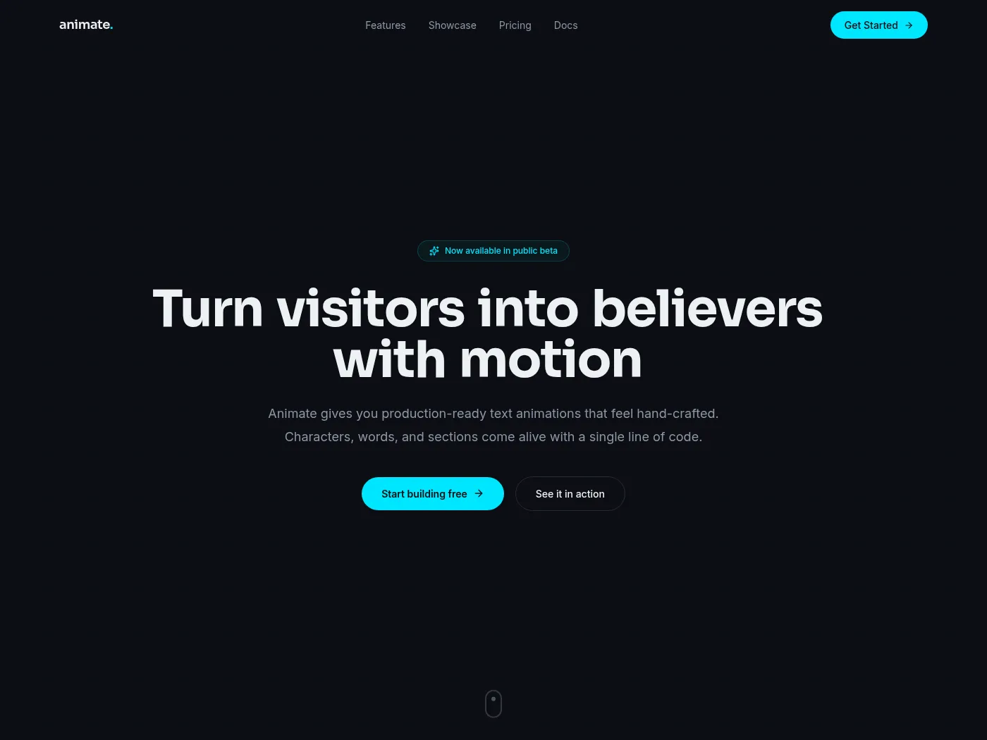 Animate Landing Page