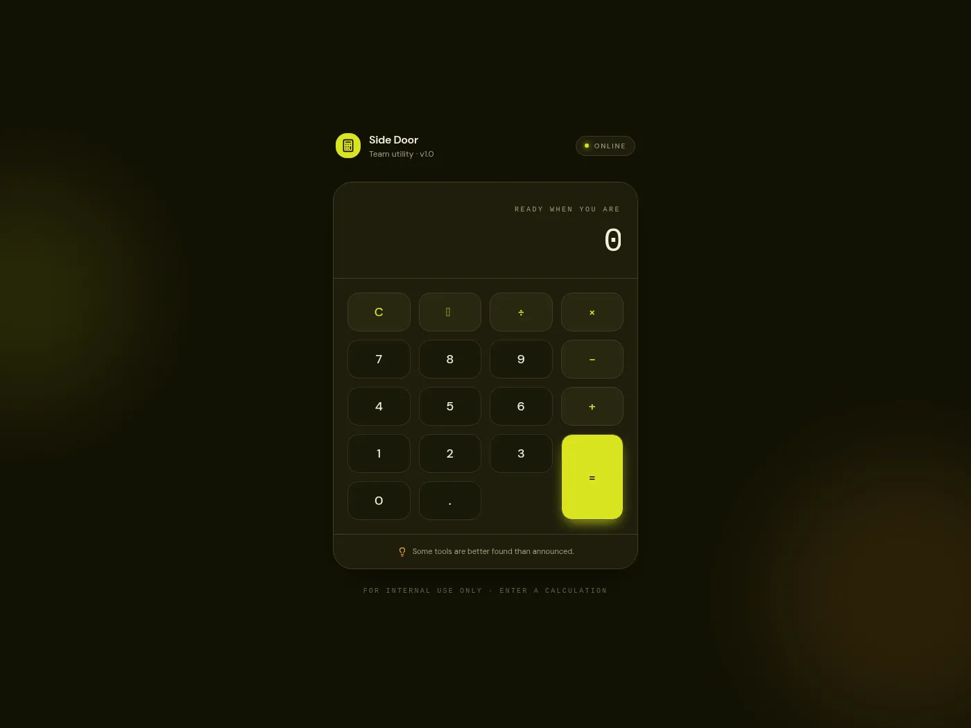 Secret Game Calc