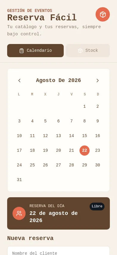 Reserva Hinchable App