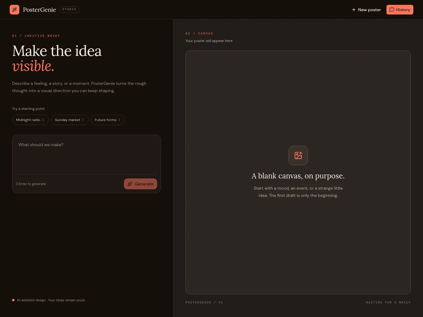 PosterGenie AI App