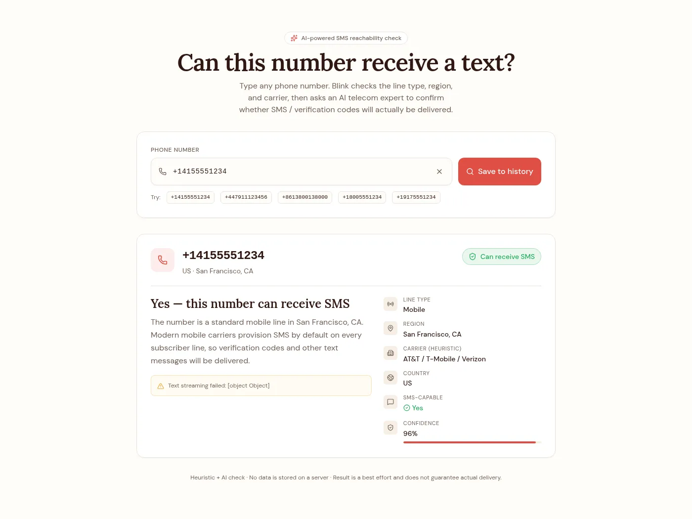 Blink AI Call Checker