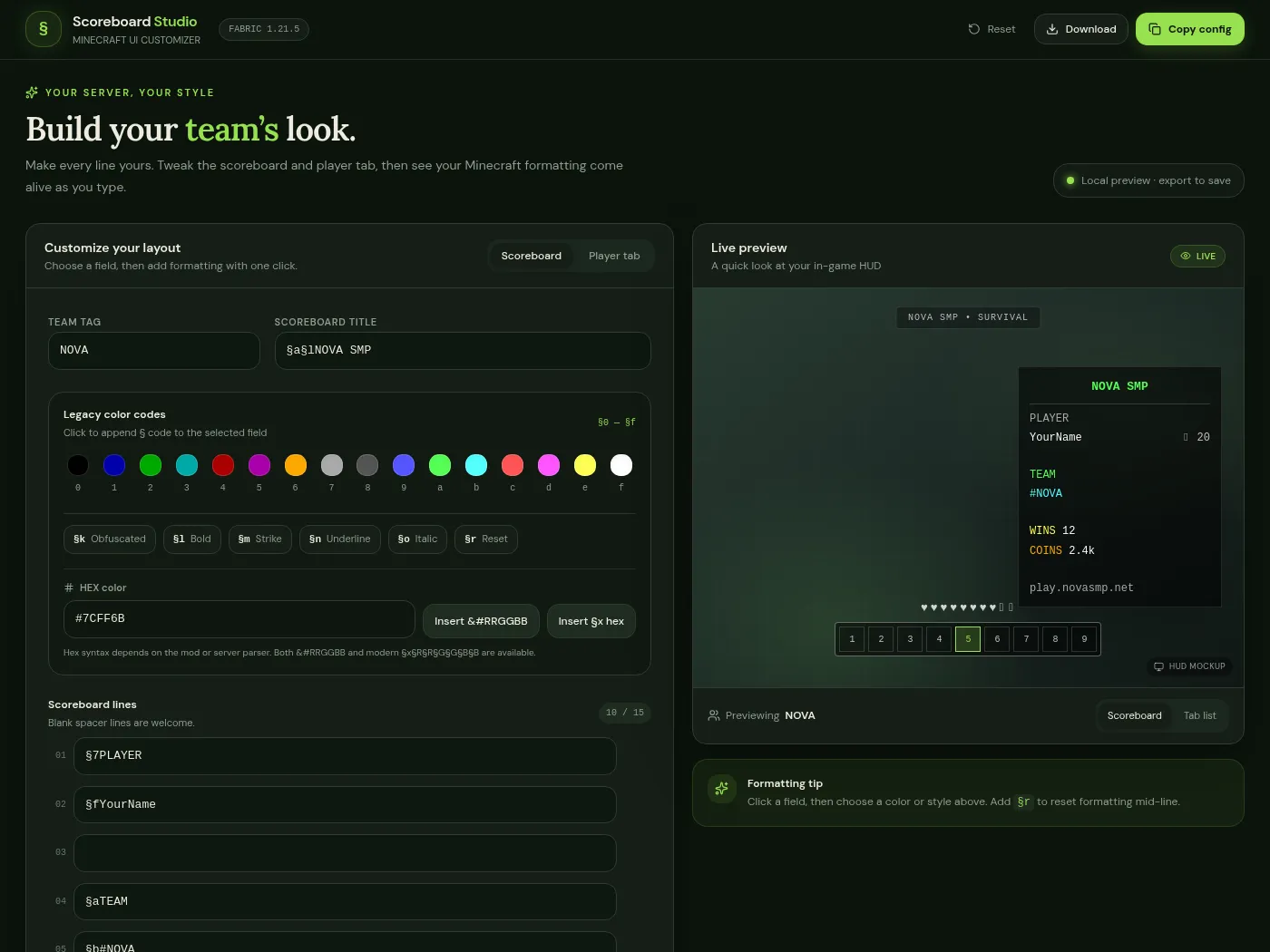 Scoreboard Customizer Mod