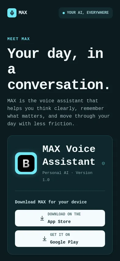 MAX Voice Assistant