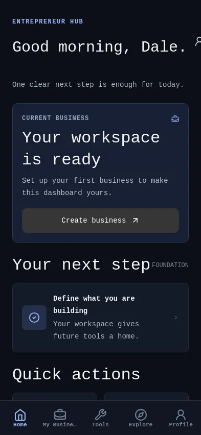 Entrepreneur Hub Mobile
