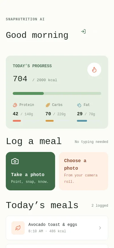 SnapNutrition AI