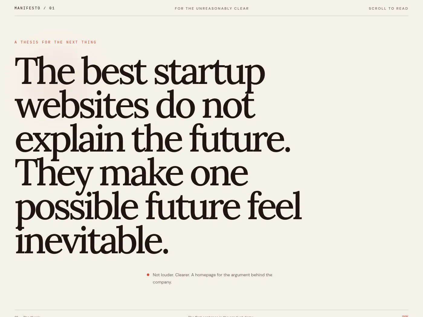 Manifesto Homepage