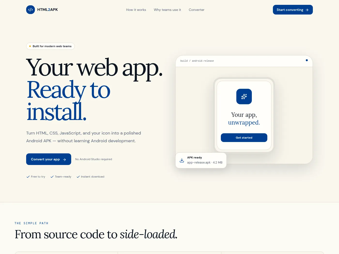 HTML2APK Converter