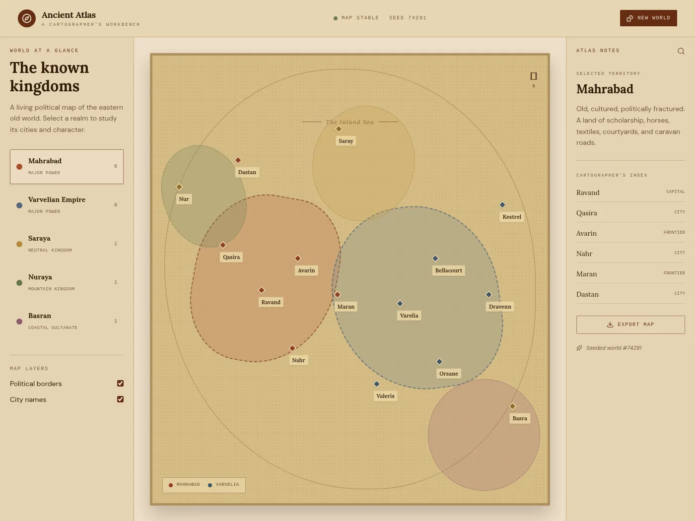 Ancient Atlas Generator